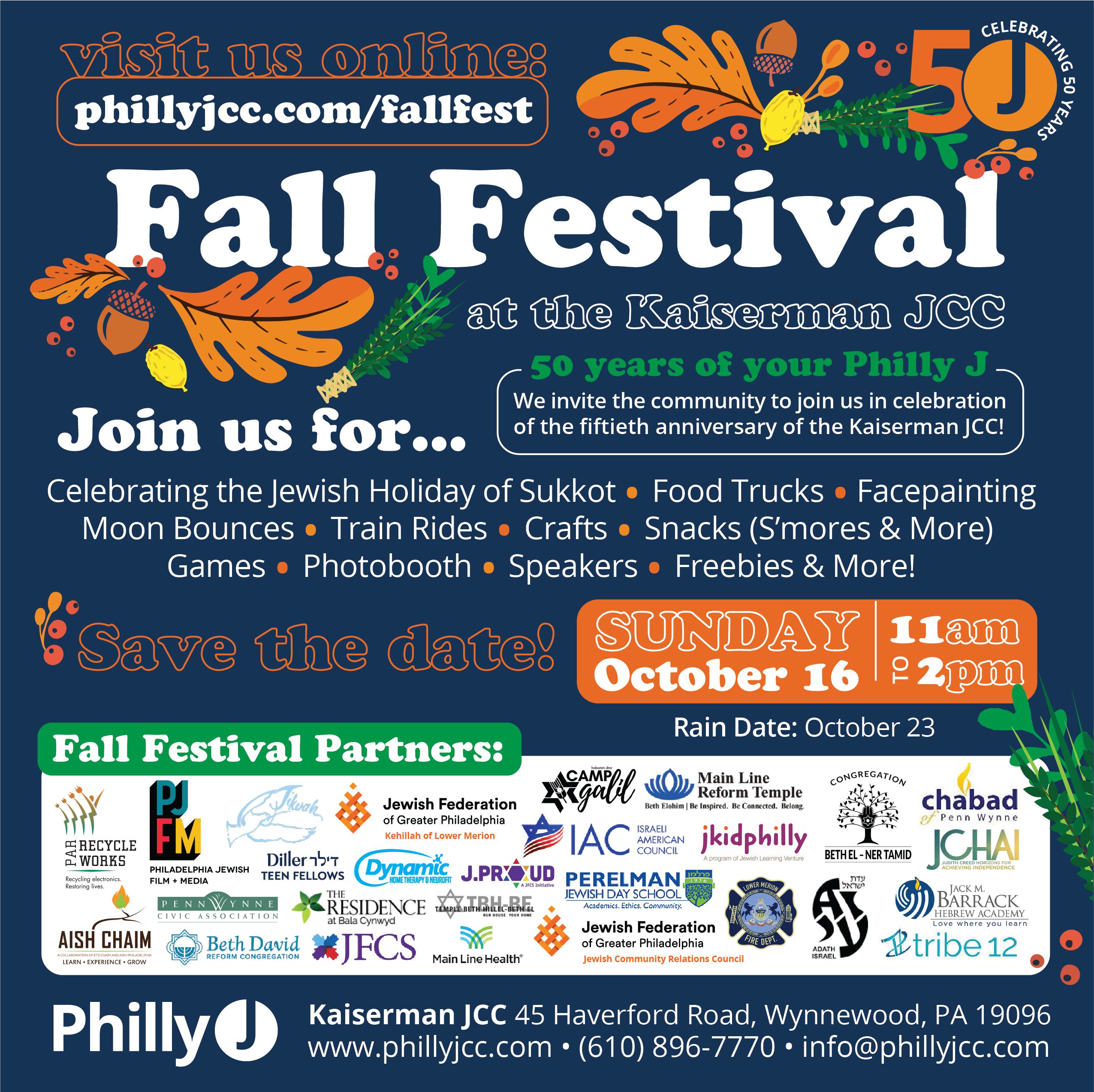 Fall Fest at the J on October 16! - Philly J