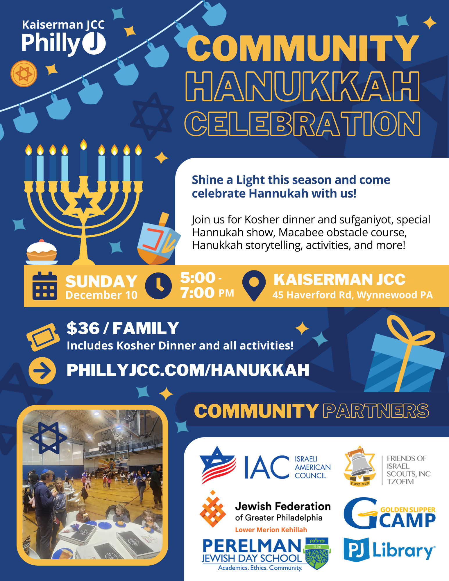 Community Hanukkah Celebration - Philly J