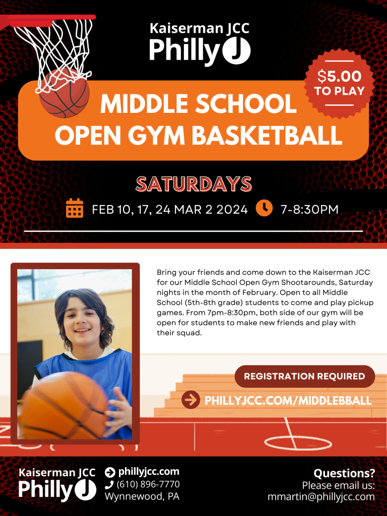 Middle School Open Gym Basketball - Philly J